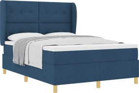 Postel s boxspringem s čelo Modrá 200 x 160 cm textil 3340766