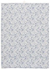 IB LAURSEN Utěrka Dorothea Dusty Blue Flower 50 x 70 cm, modrá barva, textil