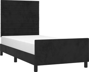 Rám postele s čelem černý 90x190 cm samet 3125790