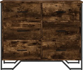Komoda kouřový dub 91 x 35,5 x 74,5 cm kompozitní dřevo 3295304