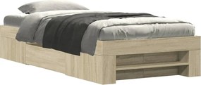 Rám postele bez matrace dub sonoma 75 x 190 cm kompozitní dřevo 3295529