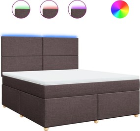 Box spring postel s matrací tmavě hnědá 180x200 cm textil 3293655