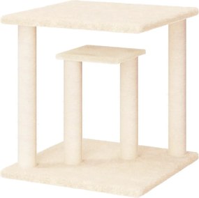 Škrabadlo pro kočky s plošinami krémové 50 cm 172043