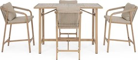BIZZOTTO Zahradní barový set židlí a stolu KALIMERA hnědý 8051836779006