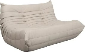 Designová dvoumístná pohovka Nua 130 cm samet béžová