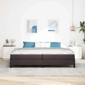 Postel s boxspringem Tmavě hnědá 200 x 200 cm textil 3398517