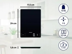 Soehnle Page Profi 100 černá / digitální kuchyňská váha / max. 15 kg /