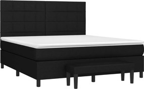 Box spring postel s matrací černá 160x200 cm textil 3136607