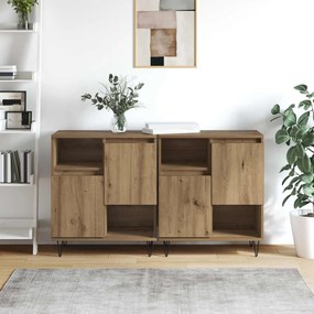 Servírovací skříň 2 ks Artisanový dub 60 x 35 x 70 cm 3394549