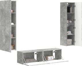 Sestava TV skříněk 6 ks Betonově šedá Kompozitní dřevo 3409126