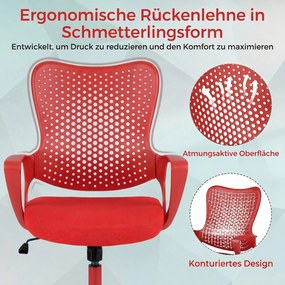 Costway Ergonomická kancelářská židle s prodyšným síťovaným opěradlem, výškově