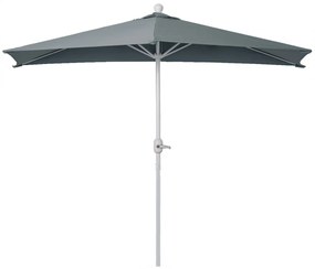 Slunečník půlkruh Parla - polyester/hliník - 270cm antracit bez podstavce