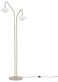 Béžová stojací lampa se skleněným stínidlem (výška 165 cm) Come – Hübsch