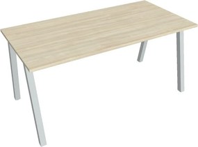 Kancelářský stůl jednací Hobis UJA 1600, deskaakát, bílá RAL 9016