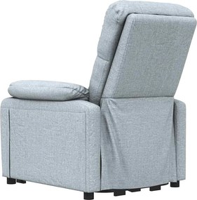 Elektrické polohovací křeslo světle šedé textil 3073802