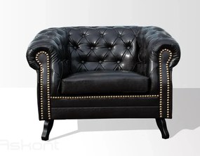 Askont Chesterfield Bristol: Křeslo 1M Antique Brown