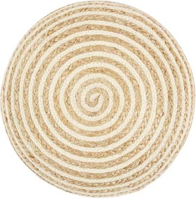 Ručně vyrobený sedací puf 45 x 30 cm juta 248073
