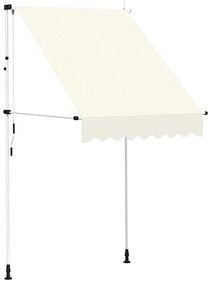 Ručně zatahovací markýza 150 cm krémová 143693