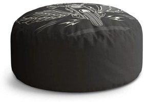 Sablio Taburet Circle Harley-Davidson S křídly: 38x48 cm
