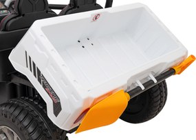 Ramiz Dětské auto Pick-Up Speed 900 bílé + pohon 4x4 + pohyblivá korba + zavazadlový prostor + dálkové ovládání + lopatka + LED a zvuky