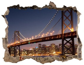 Wallmuralia Fototapeta díra na zeď 3D Most San Francisco 95x64 cm