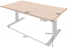 Výškově nastavitelný stůl Dubový stůl 160cm/ 41930