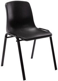 Stohovatelná plastová židle Nowra - Černá