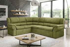 Rozkládací rohová sedačka ALEXIA DELUXE 270x220 levý roh olivová