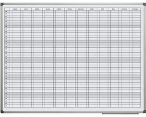 Roční plánovací magnetická tabule 120 x 90 cm s CZ potiskem