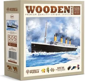 WOODEN CITY Dřevěné puzzle Titanic 2v1 / 505 dílků