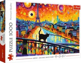 TREFL Puzzle Kočka v Paříži / 1000 dílků / 68,3 x 48 cm