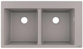 Hansgrohe - Vestavný granitový dřez S510-F770, betonová šedá 43316380