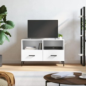 vidaXL TV skříňka bílá s vysokým leskem 80x36x50 cm kompozitní dřevo