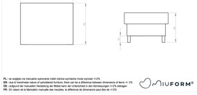 Tmavě šedá podnožka Simon – Miuform