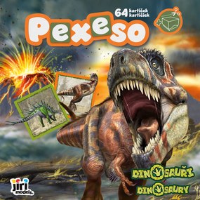 JIRI MODELS Pexeso v sešitu Dinosauři s krabičkou a omalovánkou 3