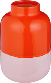 TWO TONE Váza 22 cm - oranžová/růžová