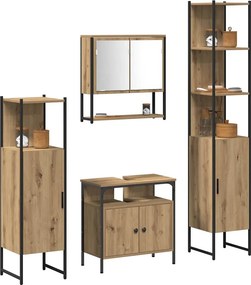 Sada koupelnového nábytku 4 ks Artisanový dub 3334407