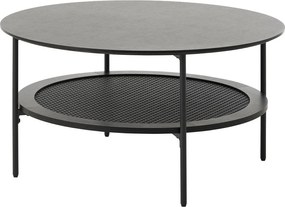 Černý kulatý konferenční stolek ø 80 cm Pensacola – Unique Furniture
