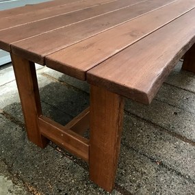 KULHÁNEK Rustikální stůl dubový Odstín nátěru: olej - palisandr, Velikost desky: 180x80 cm