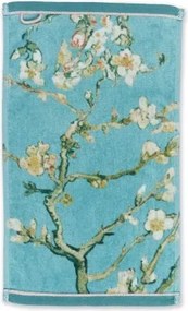 BH Van Gogh ručníky z vysoce kvalitního bavlněného froté Mandlové květy, modré (Luxusní froté ručníky s obrazem Vincenta Van Gogha - Mandlový květ )