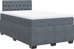 Box spring postel s matrací tmavě šedá 120 x 200 cm samet 3288589