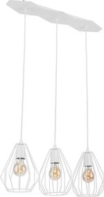 LED Lustr na lanku BRYLANT 3xE27/60W/230V bílá
