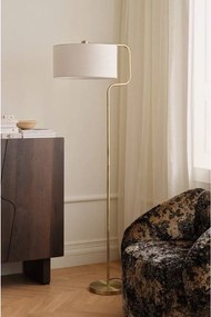 Krémová/v mosazné barvě látková stojací lampa (výška 160 cm) Josho – Ellos Home