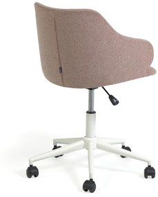 Světle růžová kancelářská židle Kave Home Einara