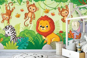 Malvis ® Dětská tapeta Zvířátka v džungli Vel. (šířka x výška): 504 x 310 cm