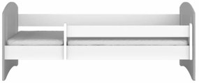 KOCOT KIDS Postel - CLASSIC 2, matná bílá/matná šedá, různé rozměry na výběr Rozměr: 80x160 cm, Úložný prostor: bez úložného prostoru