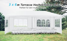 Costway Zahradní pavilon párty stan se 4 odnímatelnými bočními stěnami pavilon