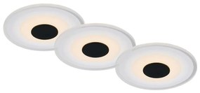 Briloner - SADA 3x LED Koupelnové podhledové svítidlo LED/6W/230V IP44 černá