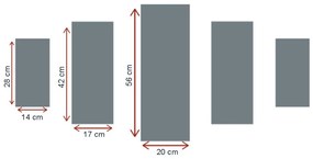 ASIR Sada obrazů DŘEVĚNÁ SRDCE MDF 92 cm