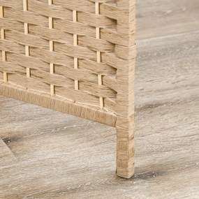 HOMCOM 4-panelový rozdělující paraván 160x170 cm se 2 policemi, soukromý paraván skládací příčka do kanceláře a ložnice přírodní